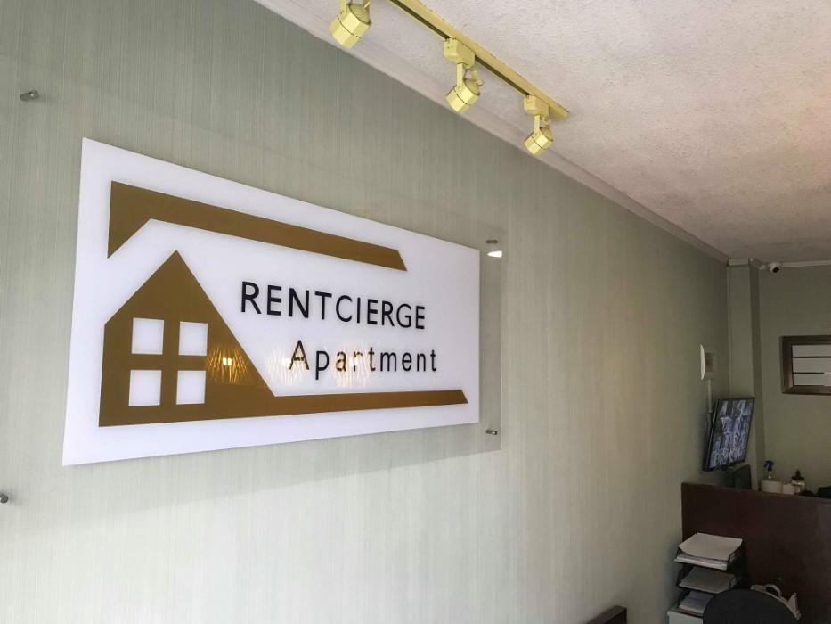 Signage made of Clear Acrylic with Cut Out Sticker, Commercial ...