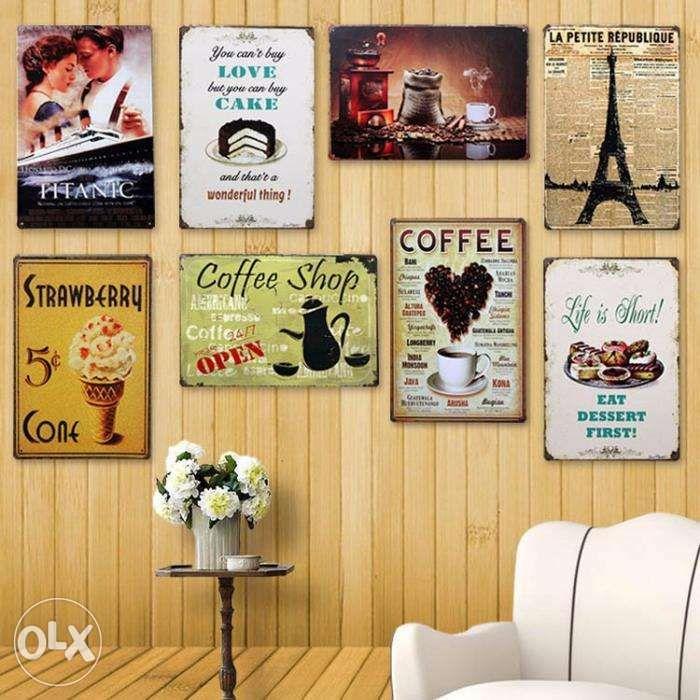Vintage Poster Craft Decor Retro Metal Wall Design Tin Signs, Furniture ...
