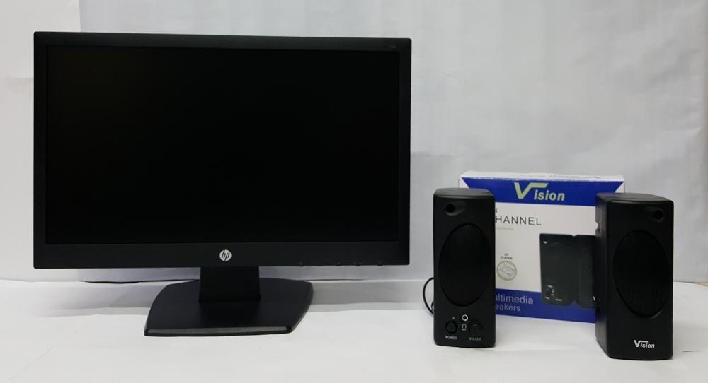 HP V194 18.5-inch LED Monitor with Vision Multimedia Speaker System 2.0 ...