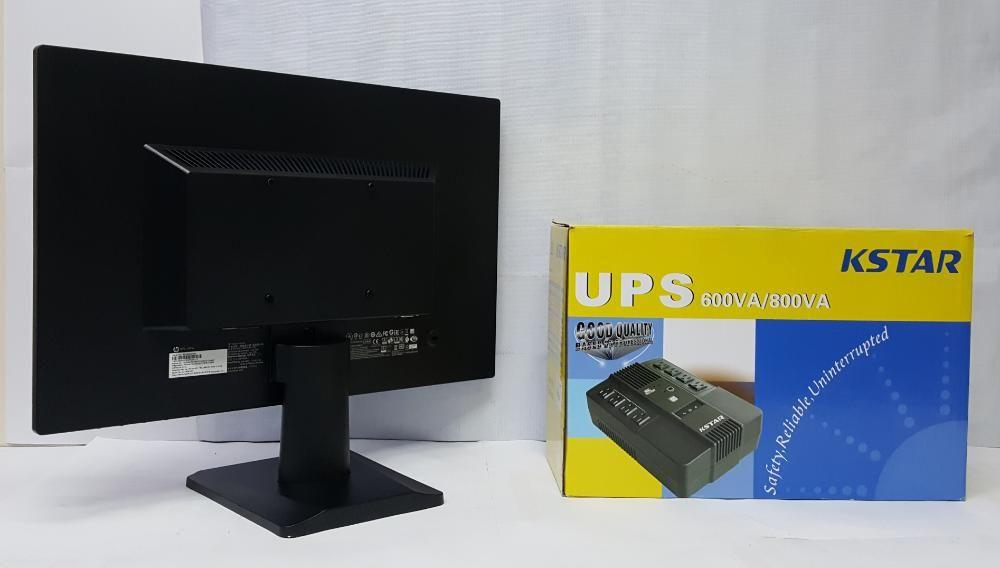 HP V203P 19.5-inch LED Monitor with KSTAR 800VA AiO UPS, Audio, Other ...