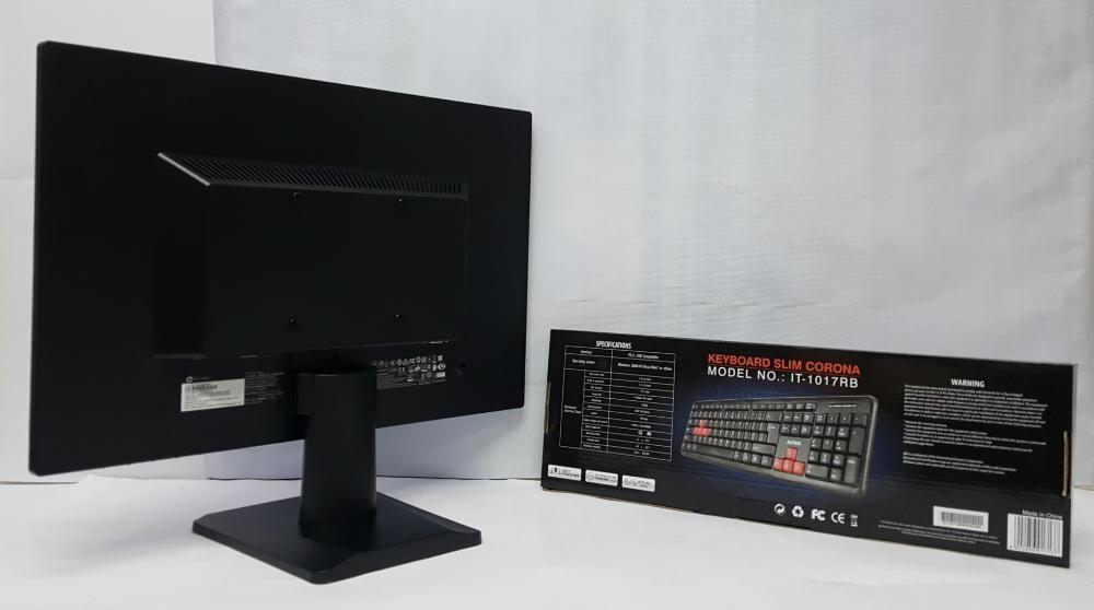 HP V203P 19.5-inch LED Monitor with Intex IT-1017RB PS/2 Keyboard, TV ...