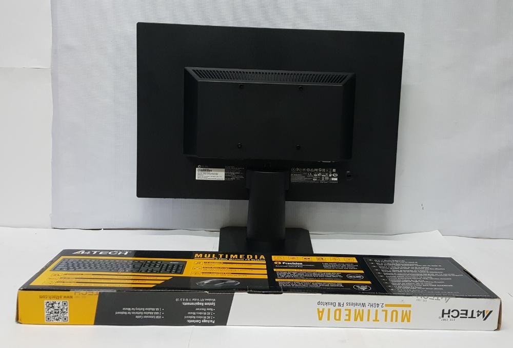 HP V203P 19.5-inch LED Monitor with A4TECH 3000N Wireless USB Keyboard ...