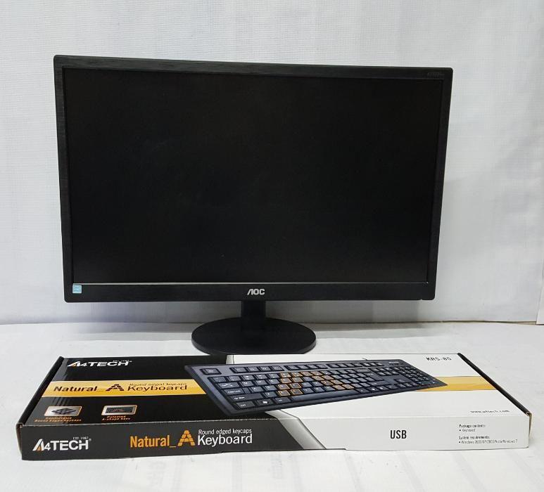 AOC E2270SWHN 21.5-inch LED Monitor with A4TECH KRS-85 USB Keyboard, TV ...