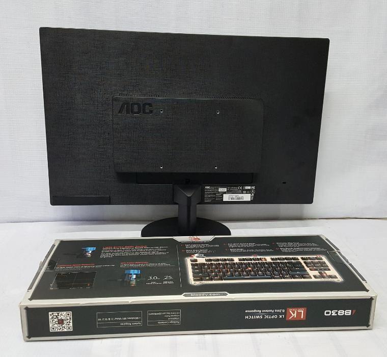 AOC E2270SWHN 21.5-inch LED Monitor with BLOODY B830 LK OPTIC Gaming ...