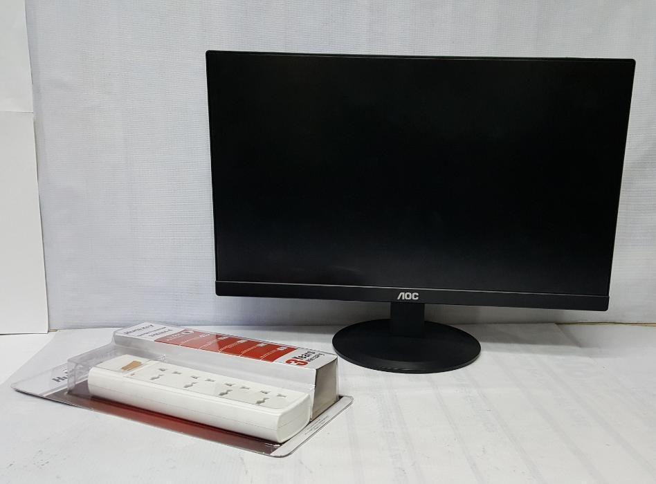 AOC I2280SWD 22-inch IPS LED Monitor with Huntkey SZM404-4 Surge ...