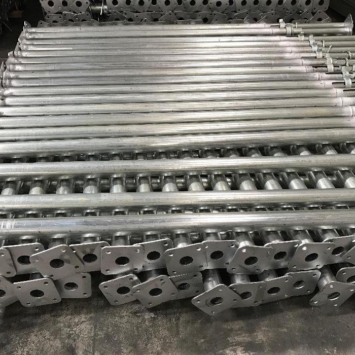 GI Pipe h frame swivel ladder long span shoring jack square tube ...