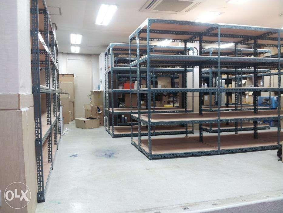 Slotted steel rack bolt and nut wood shelves warehouse storage ...