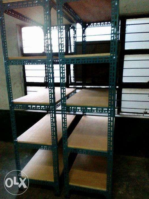 Slotted steel rack bolt and nut wood shelves warehouse storage ...