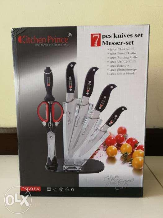 Bass 7Piece Stainless Steel Knife Set, Furniture & Home Living, Home ...