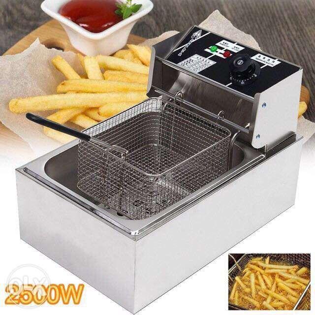 FY81 Stainless Single Tank Electric Deep Fryer 55L Silver, Furniture ...
