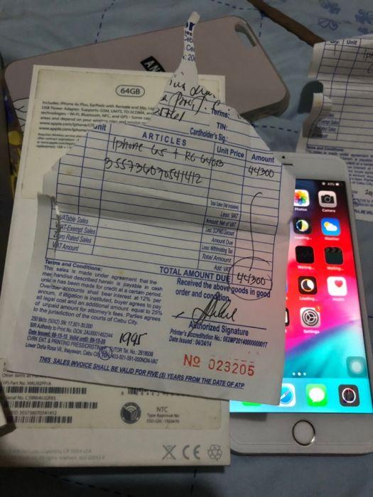 iPhone6sPlus 64gb Factory Unlocked Bought in Aerophone SM cebu for 44k ...