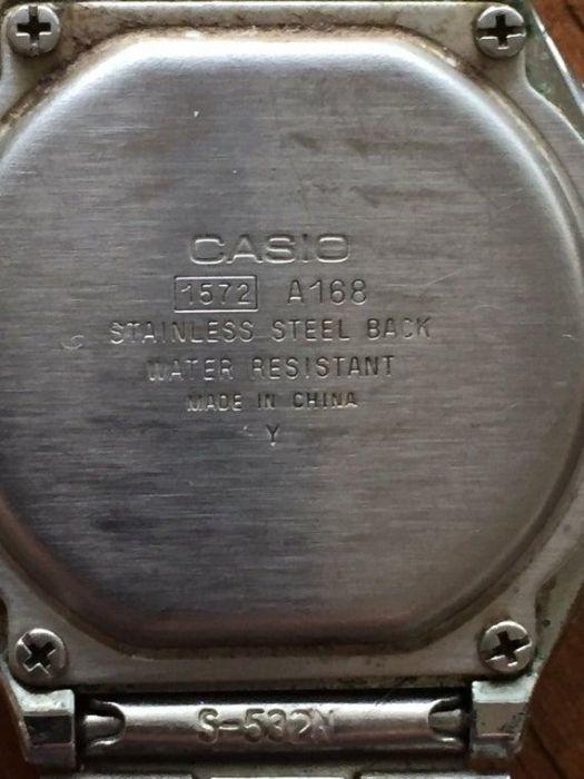 Casio A168 Watch Silver Classic Vintage Digital Wristwatch, Men's ...