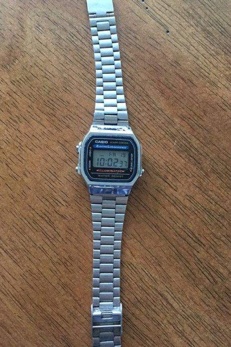 Casio A168 Watch Silver Classic Vintage Digital Wristwatch, Men's ...