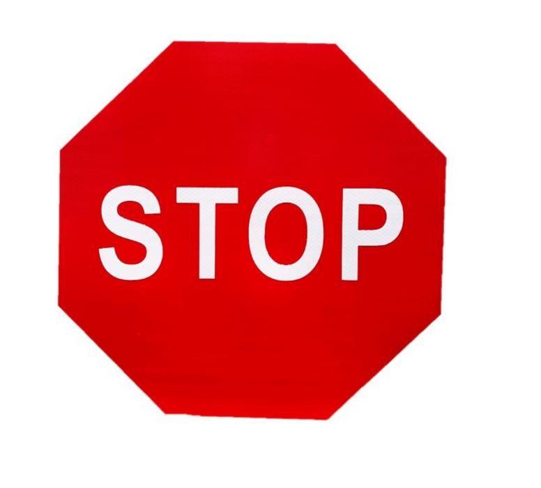Reflectorized stop sign.signage.emergency stop sign, Commercial ...
