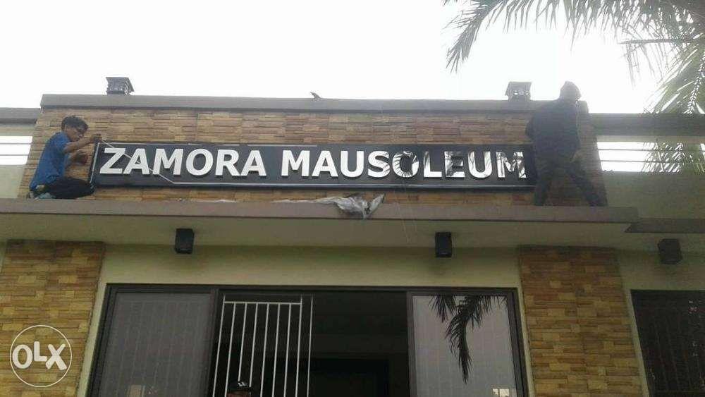 STAINLESS Build Up Signage Brass Letter backlit led direct Fabrication ...