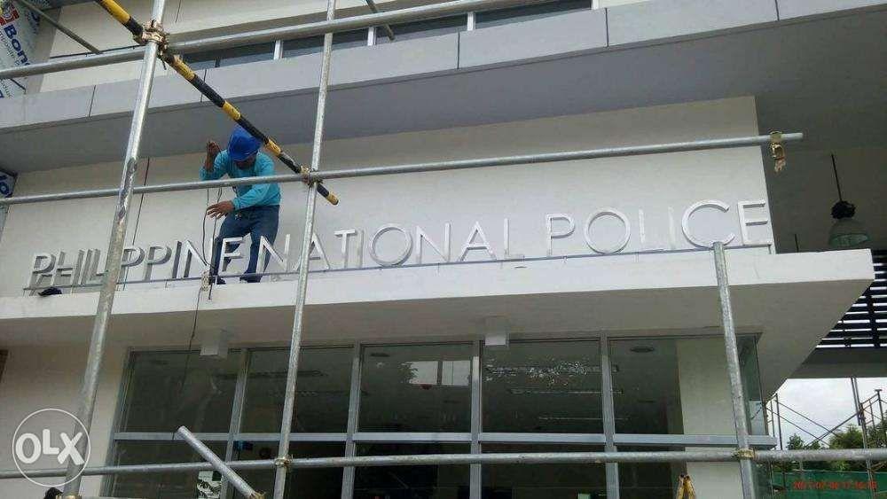 STAINLESS Build Up Signage Brass Letter backlit led direct Fabrication ...