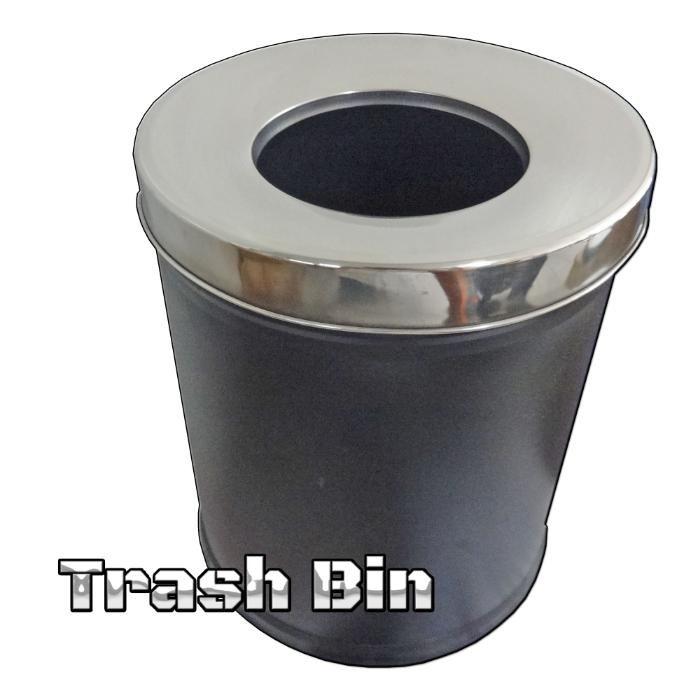 Trash Bin Powder Coated Trash Bin Waste Container bin, Furniture & Home ...