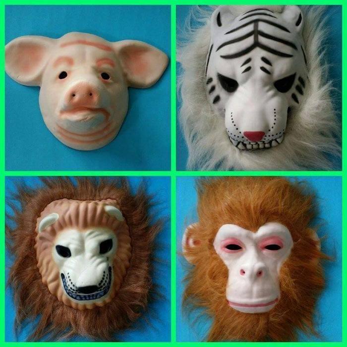 Party Mask Animal Mask Pig Lion Monkey White Tiger Gorilla Wolf Mask ...