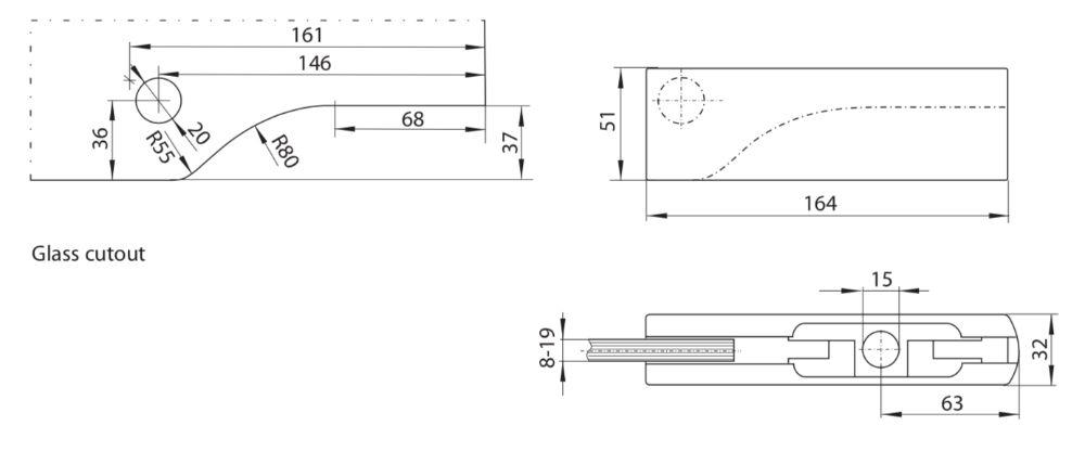GEZE PT20 Patch Fitting (Upper Patch Fittings), Commercial & Industrial ...