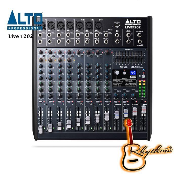 Alto Live 1202 Alto Live1202 12 Channel 2-Bus Mixer, Audio, Other Audio ...