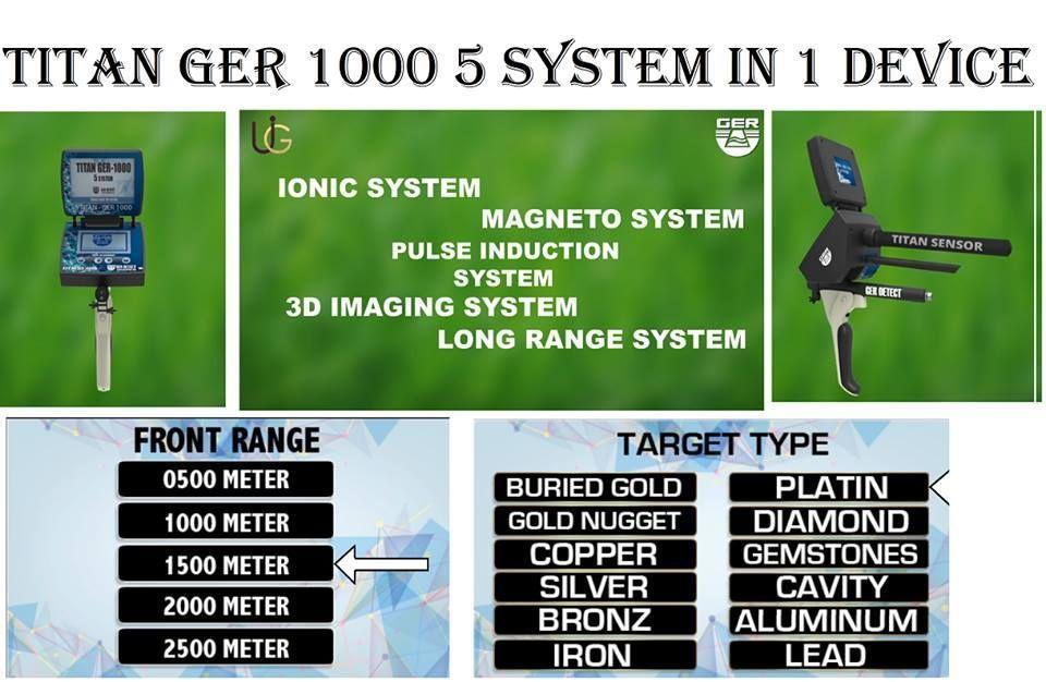 100 Accurate with 3D Visualizer Deep Metal Gold Detector 1000 G E R ...
