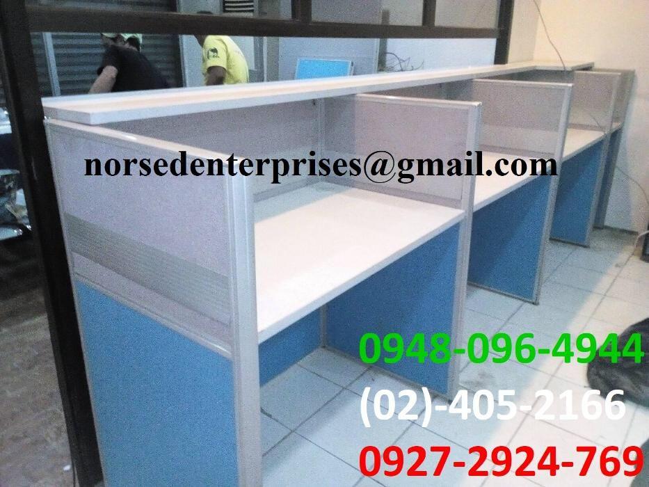 High Panel Cubicle Laminated Table Office Partition, Furniture & Home ...