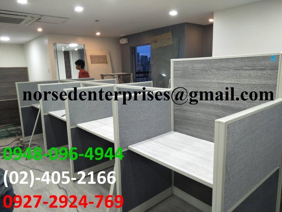 High Panel Cubicle Laminated Table Office Partition, Furniture & Home ...