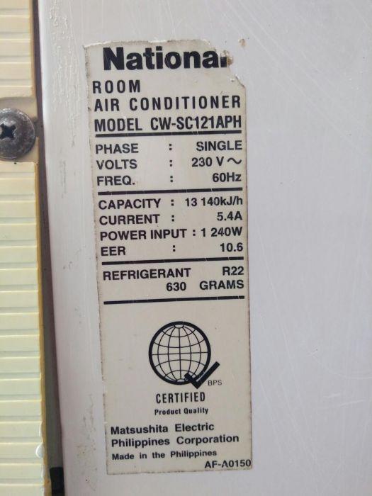 National 1.2hp window type aircon, TV & Home Appliances, Air ...