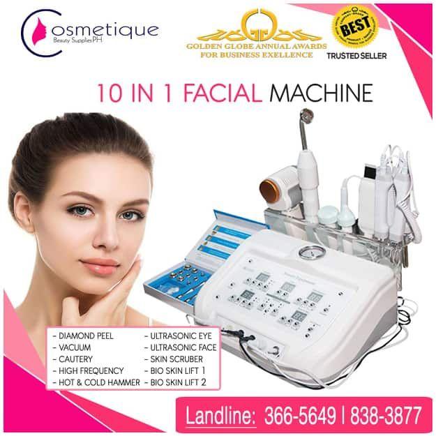 10 in 1 facial machine with hot n cold hammer bio skin lift machine on ...