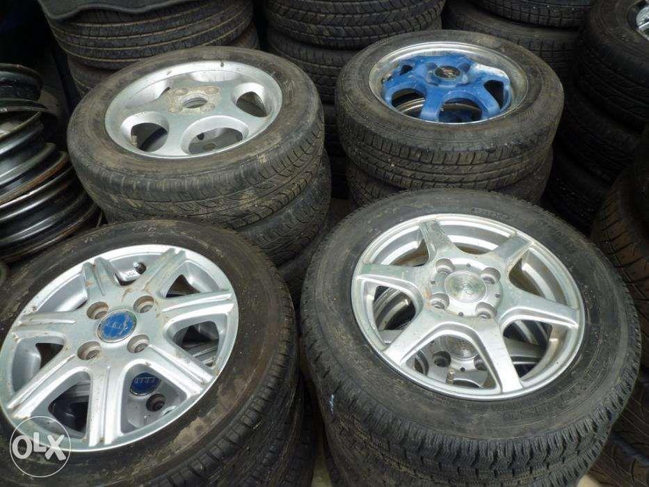 Tires with aluminium rims 13 inch 14 inch mag, Car Parts & Accessories ...