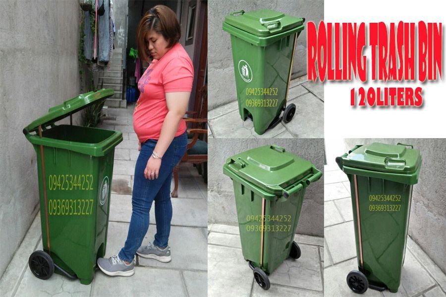 foot operated trash bin trashbin rolling bin with rubber wheels ...