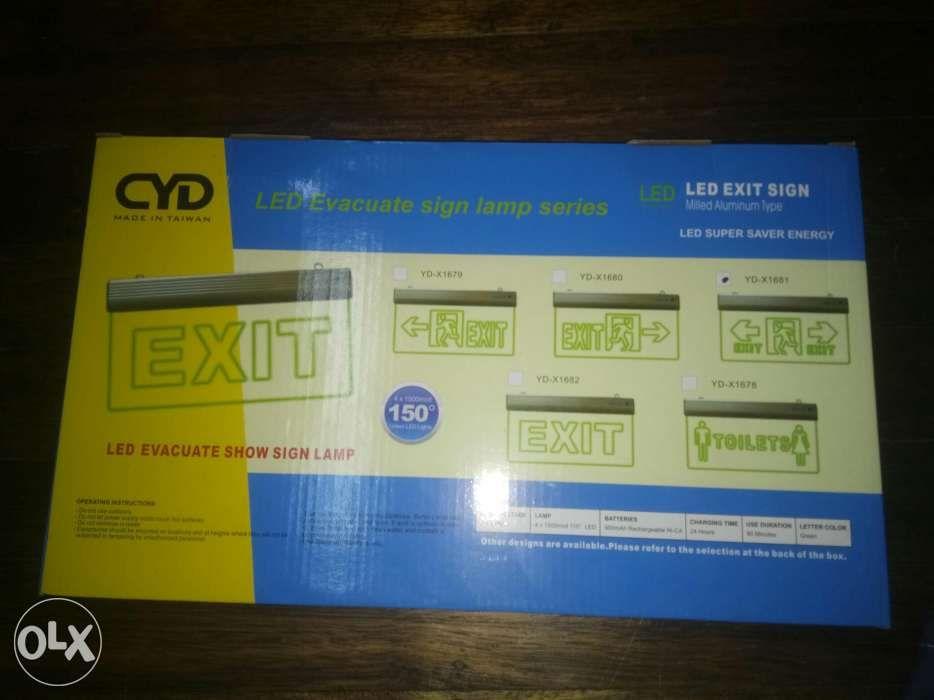 CYD Exit Sign LED Milled Aluminum Type, Furniture & Home Living, Home ...