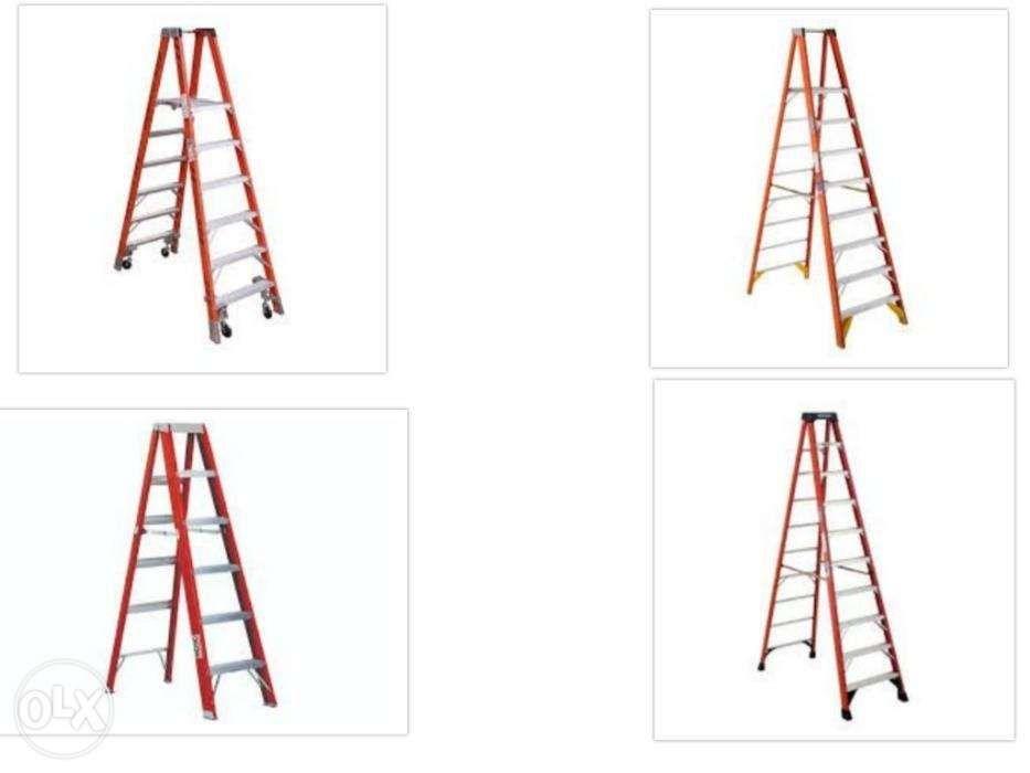 Meison Ridgid Fiberglass step ladder, Furniture & Home Living, Home ...