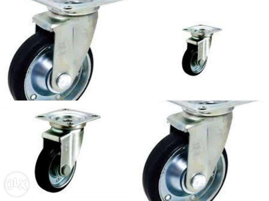 WJ150 Natural Rubber Wheel with Metal Hub, Furniture & Home Living ...