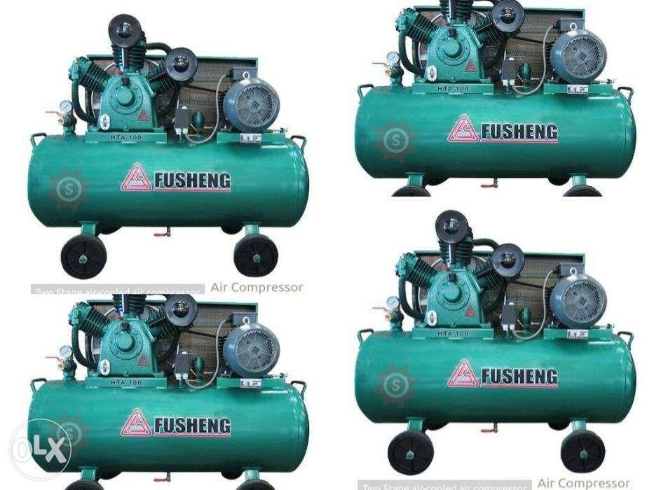 HTA 100A 3P Two Stage Air Cooled Air Compressor with Horizontal Tank ...