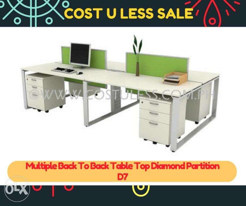 Multiple Back 2 back Table Top Partition_file cabinet_office furniture ...
