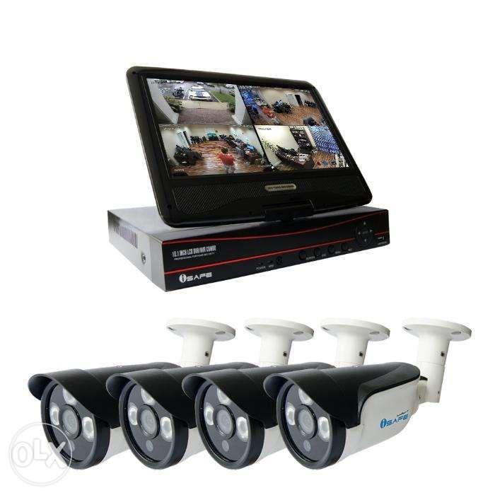 DIY CCTV Camera Package with BuiltIn 10 inches Monitor Bullet Camera ...