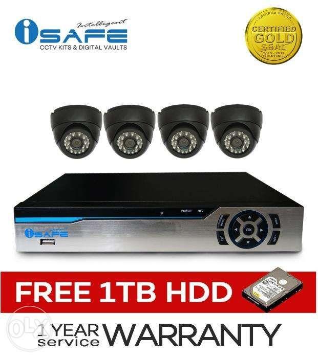 CCTV 2mp 4 DOME Camera 8 channel DVR CCTV kit with FREE 1TBToshiba HDD ...