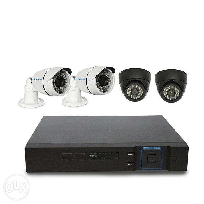 CCTV 2MP Camera Package 4 Channel High Definition DOME BULLET Cameras ...