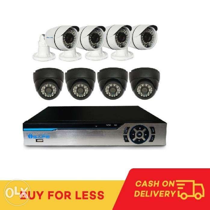 CCTV Package Indoor Outdoor 4 Bullet 4 Dome 2 MegaPixel HD8CHKITP6 ...