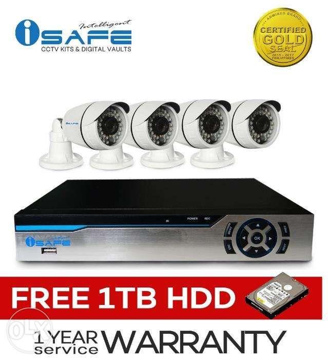 4Channel 4 Bullet CCTV Camera Package 2Mega Pixel 1080P with Hard Disk ...