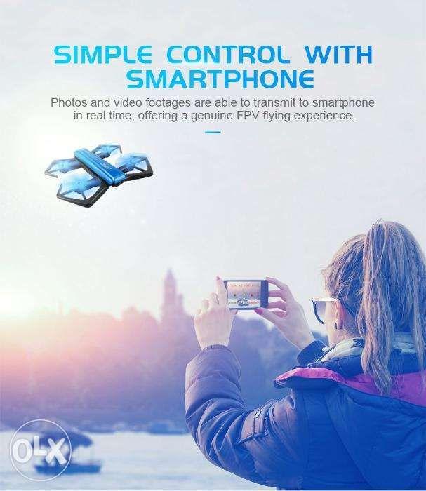 JJRC Blue Crab H43 Foldable RC Selfie Drone Camera Pocket Drone ...