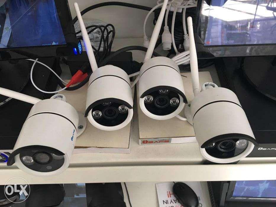 720P iSAFE CCTV Bullet Wireless Camera 4 Channel NVR Wifi CCTV Kit ...