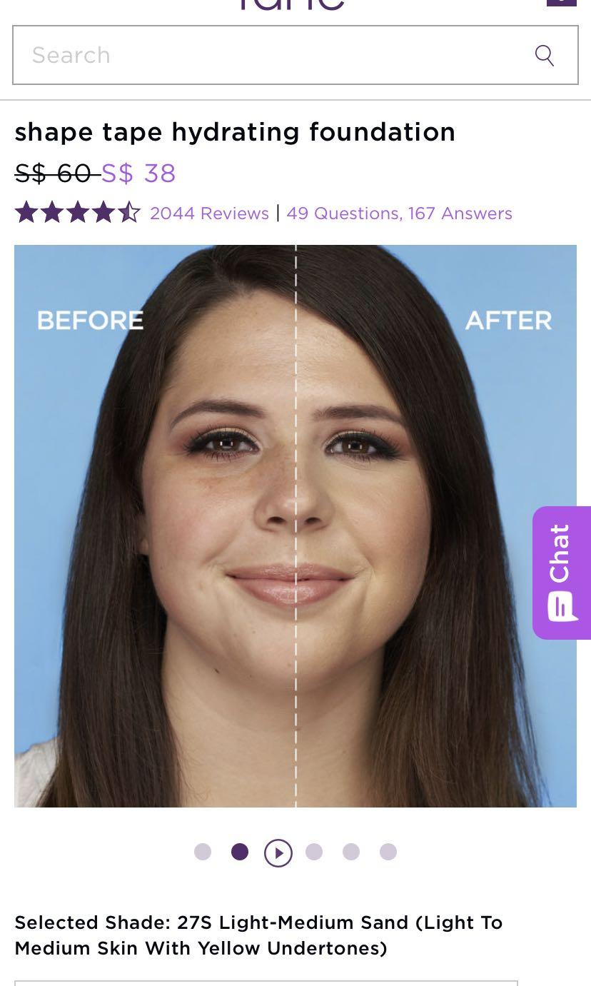 BNIB Tarte Shape Tape Hydrating Foundation in Light-Medium Sand, Beauty ...