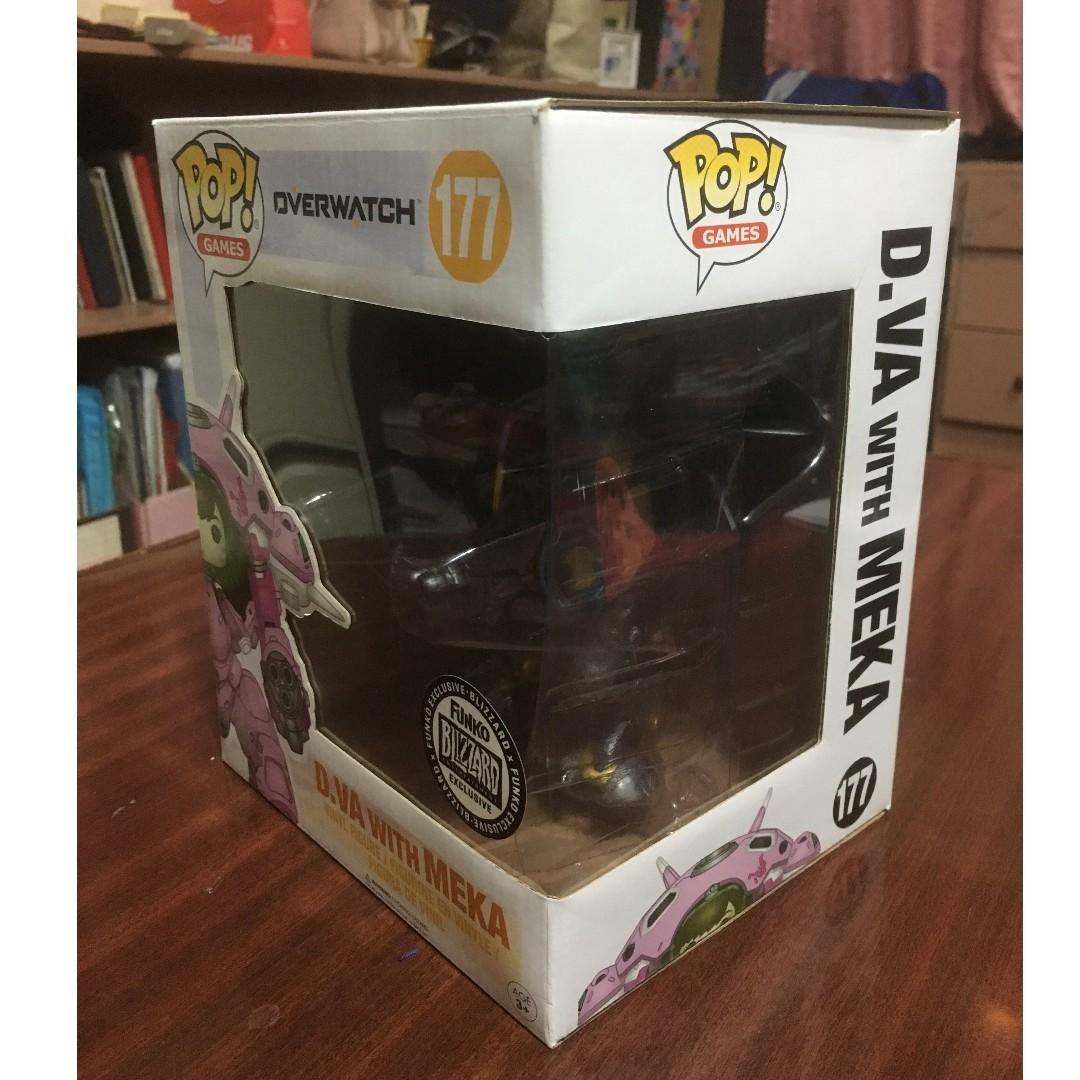 D.va with Meka 177 Funko Pop (Black, Carbon Fiber) Overwatch Blizzard ...
