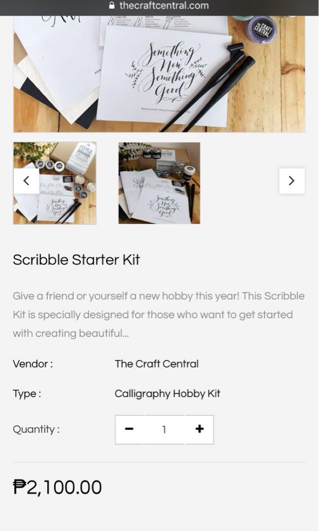 Scribble Starter Kit (Calligraphy Kit), Hobbies & Toys, Stationary ...