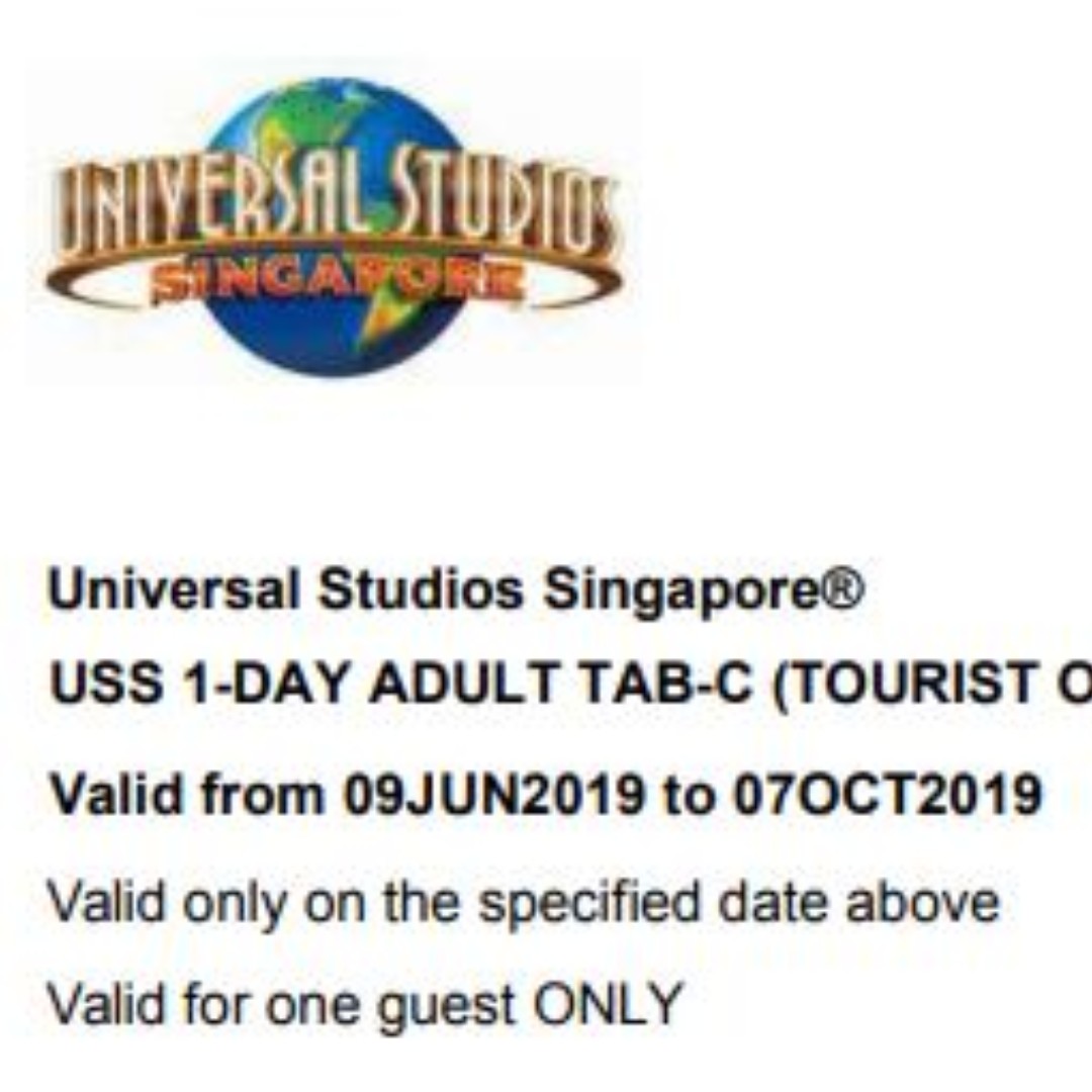 Universal Studios Singapore Voucher, Tickets & Vouchers, Local ...