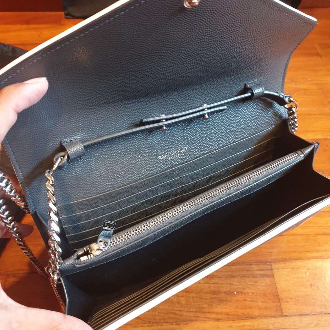 YSL monogram WOC (caviar white lining), Luxury, Bags & Wallets on Carousell