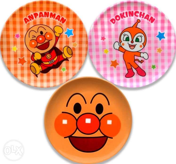 Anpanman Set of 3 Melamine Plate, Furniture & Home Living, Kitchenware ...