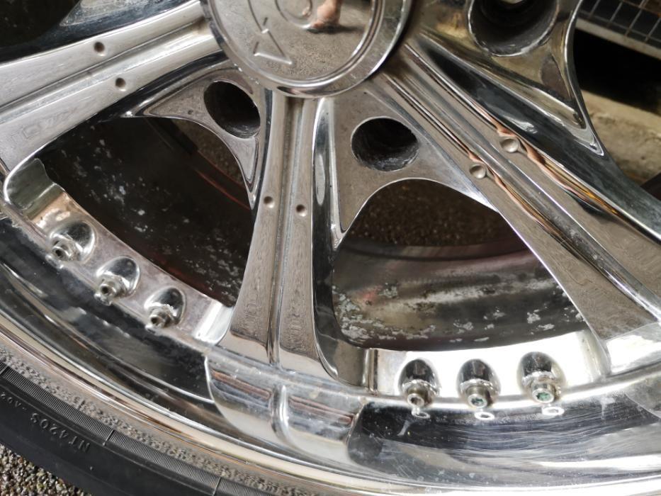 20 inch 6 holes PCD 139 VCT Scarface Chrome Mags with Nitto Tires ...